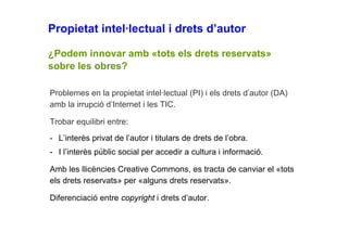 Drets autor, propietat intel·lectual i Creative Commons | PPT