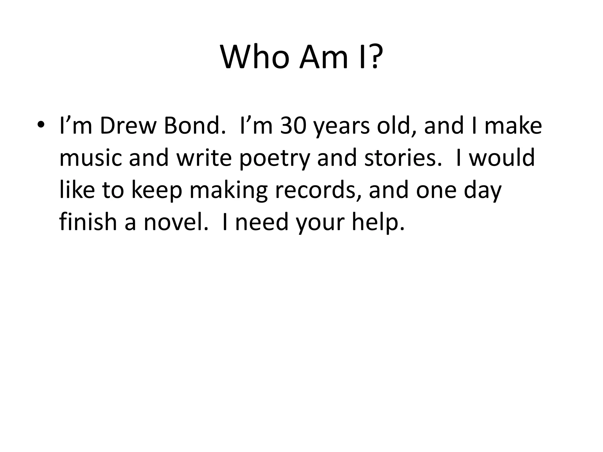 Drew bond creates | PPT