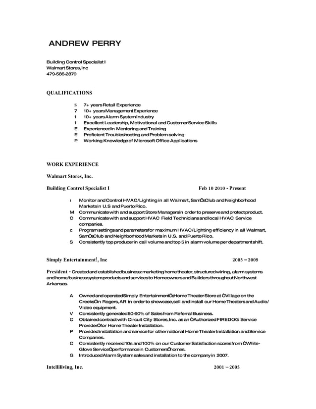Drew Perry\'s Resume | RTF