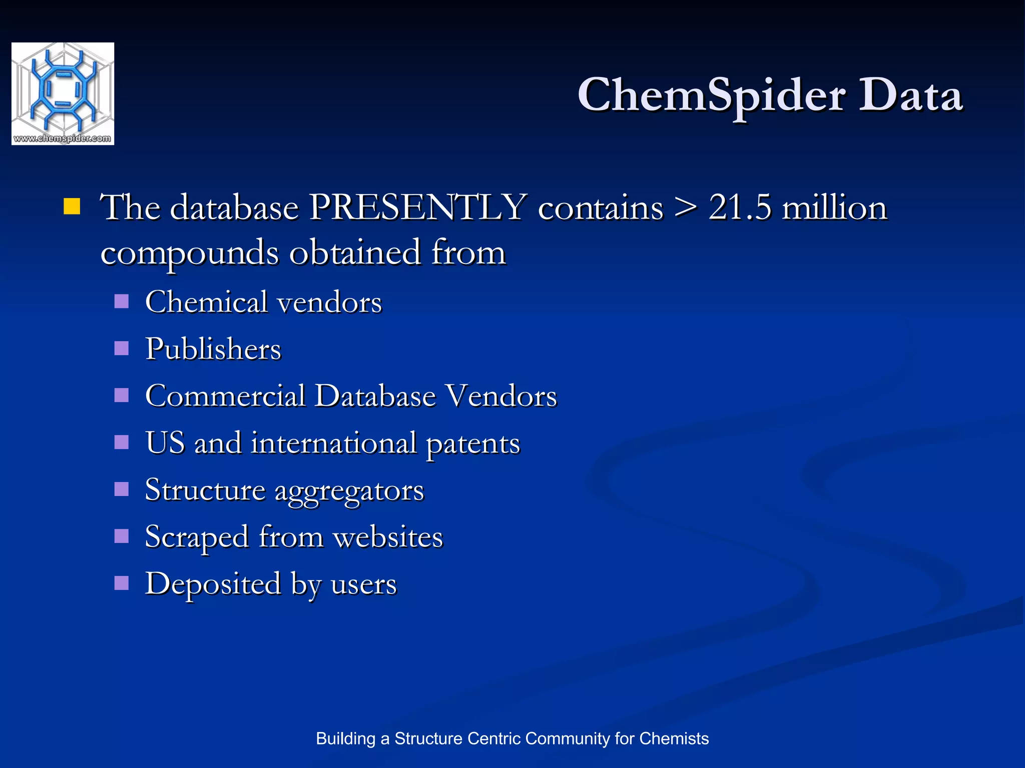 Short Overview of ChemSPider at Drexel University | PPT | Chemistry ...