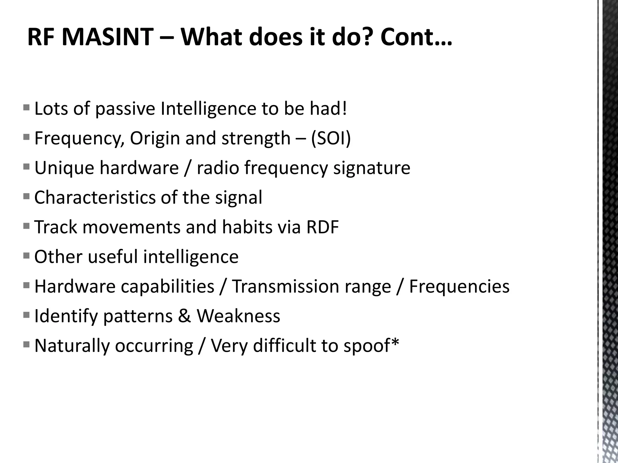Drexel 2012 signal analysis using low cost tools - masint v3 | PDF ...