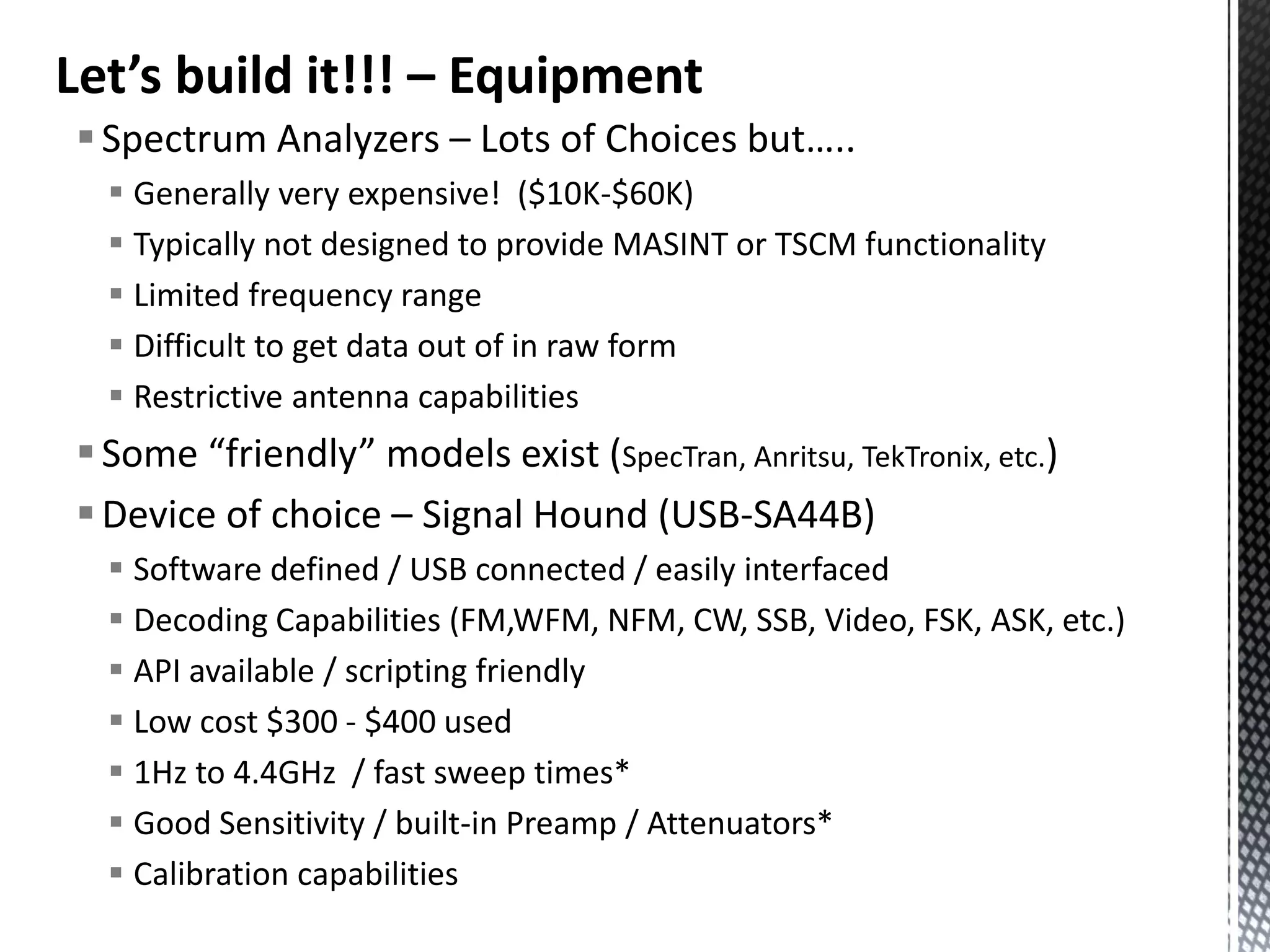 Drexel 2012 signal analysis using low cost tools - masint v3 | PDF ...