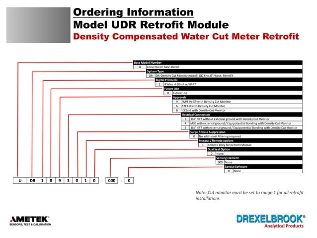 Density Compensation Module for Drexelbrook Universal IV Water Cut ...