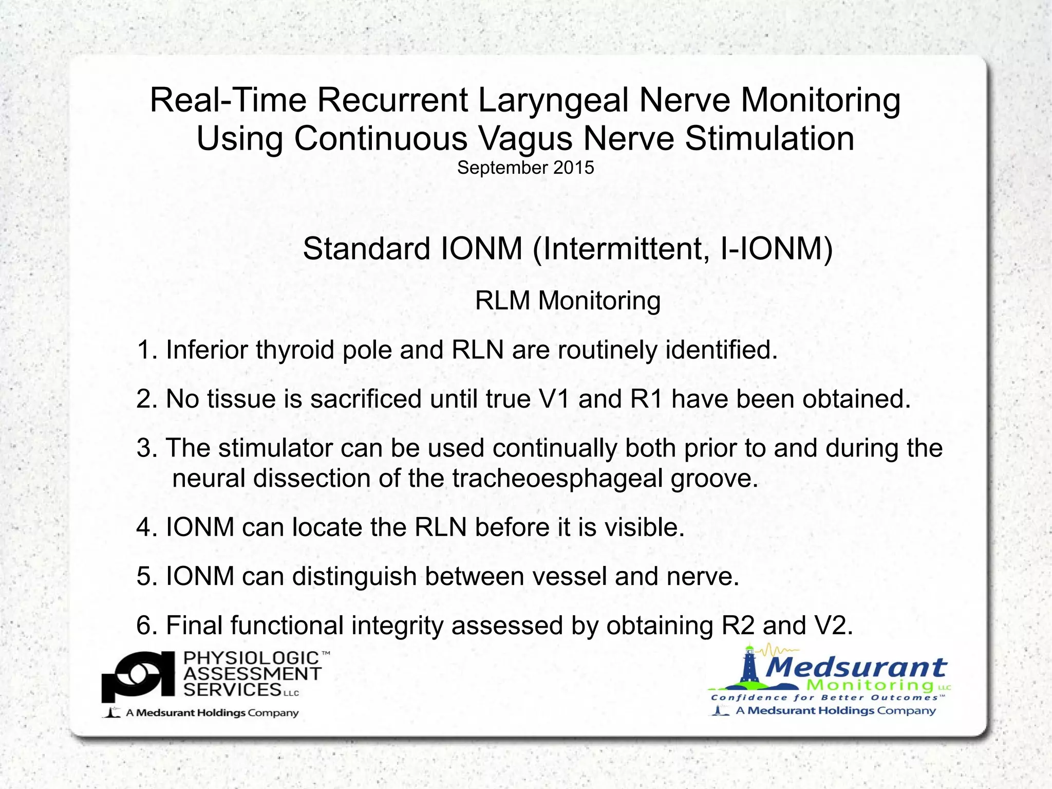Real-Time Recurrent Laryngeal Nerve Intraoperative Monitoring Using ...