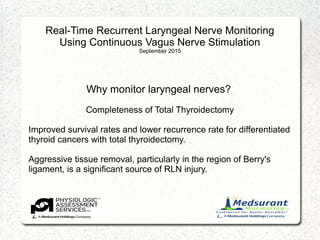 Real-Time Recurrent Laryngeal Nerve Intraoperative Monitoring Using ...