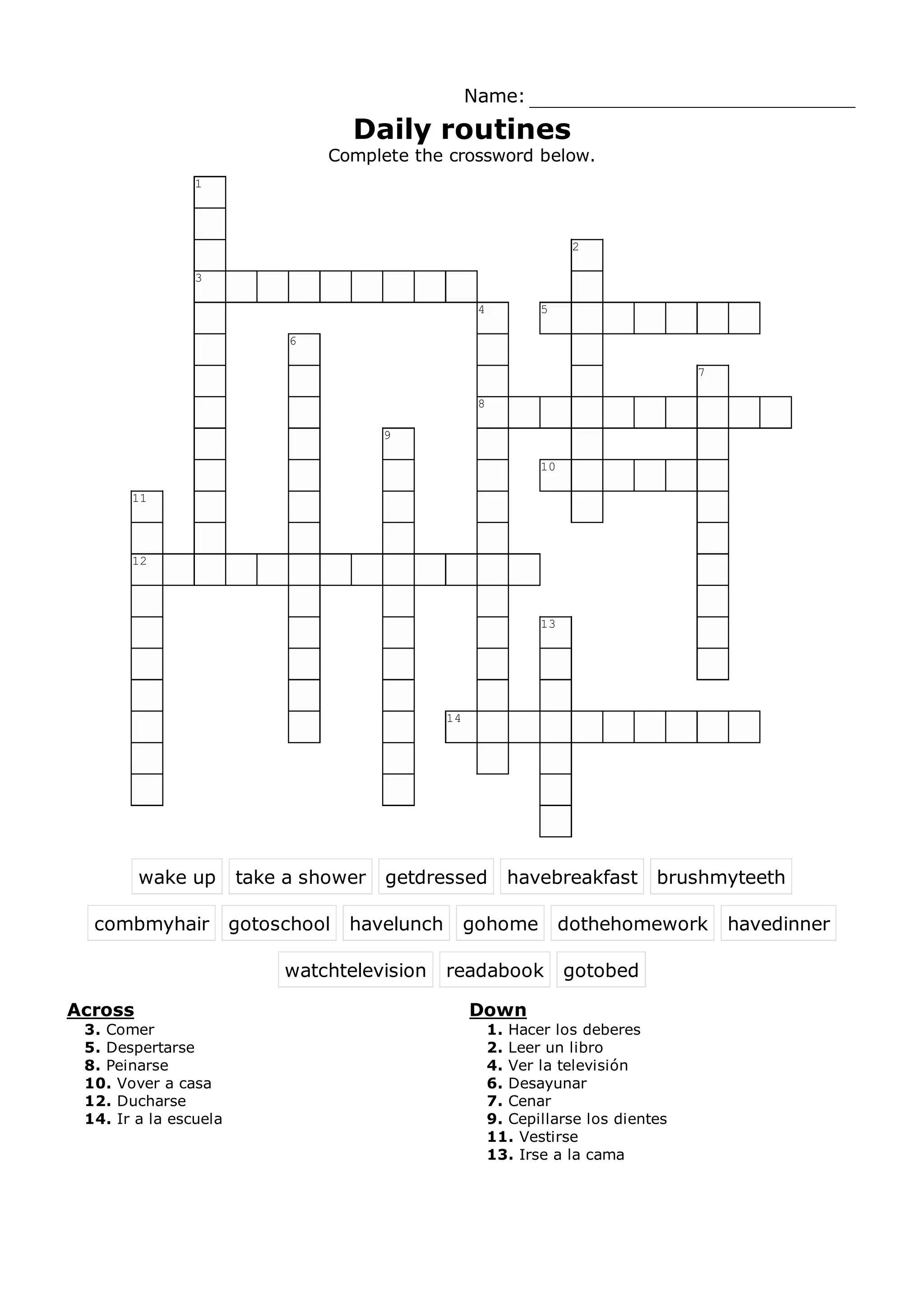 Daily routinesworksheet | PDF | Homework and Study | Education