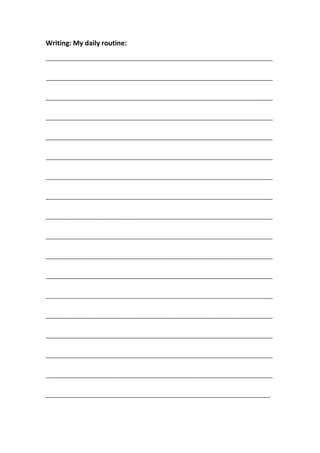 Daily routinesworksheet | PDF