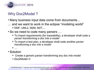 Doc2model- Eclipse Con 2010 | PPT