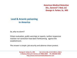 Arsenic Poisoning Warning