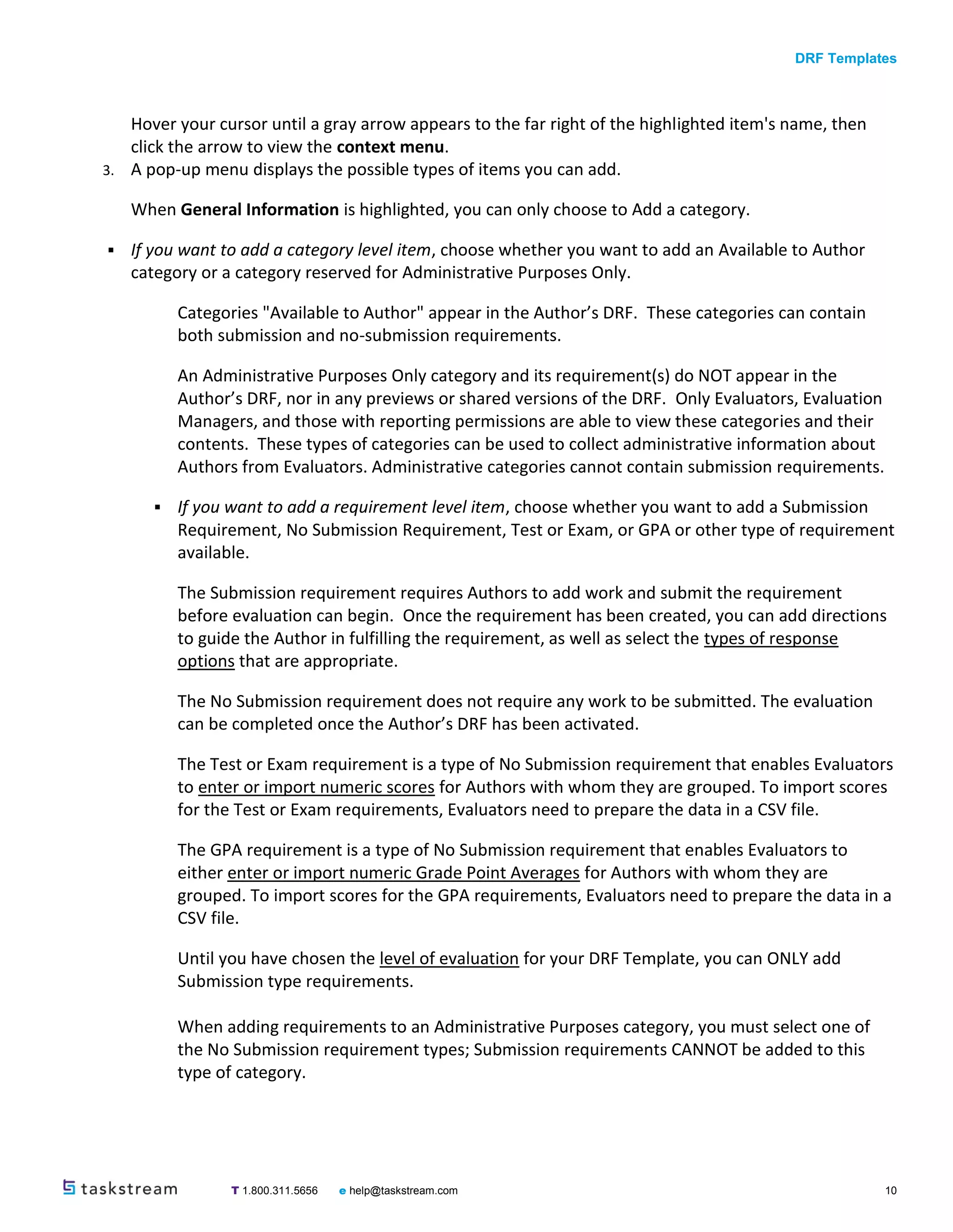 Creating a DRF template | PDF