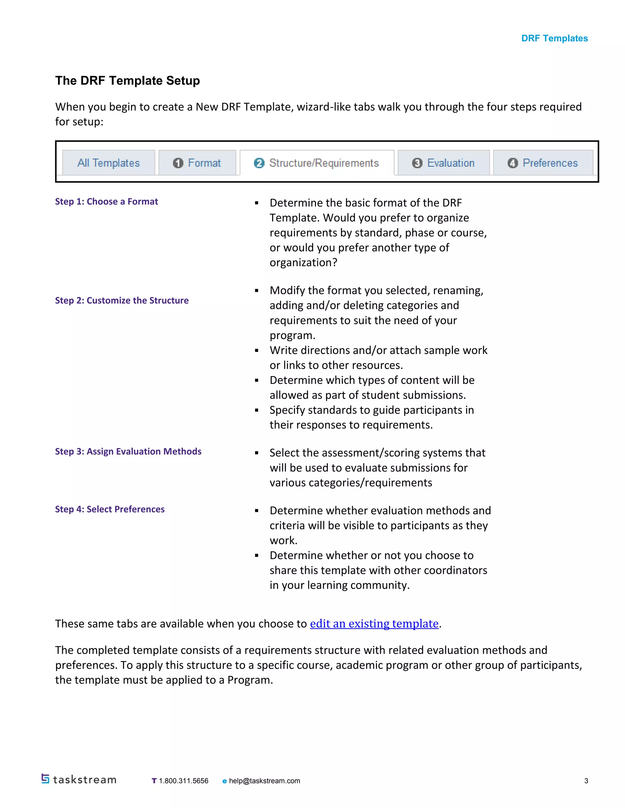 Creating a DRF template | PDF