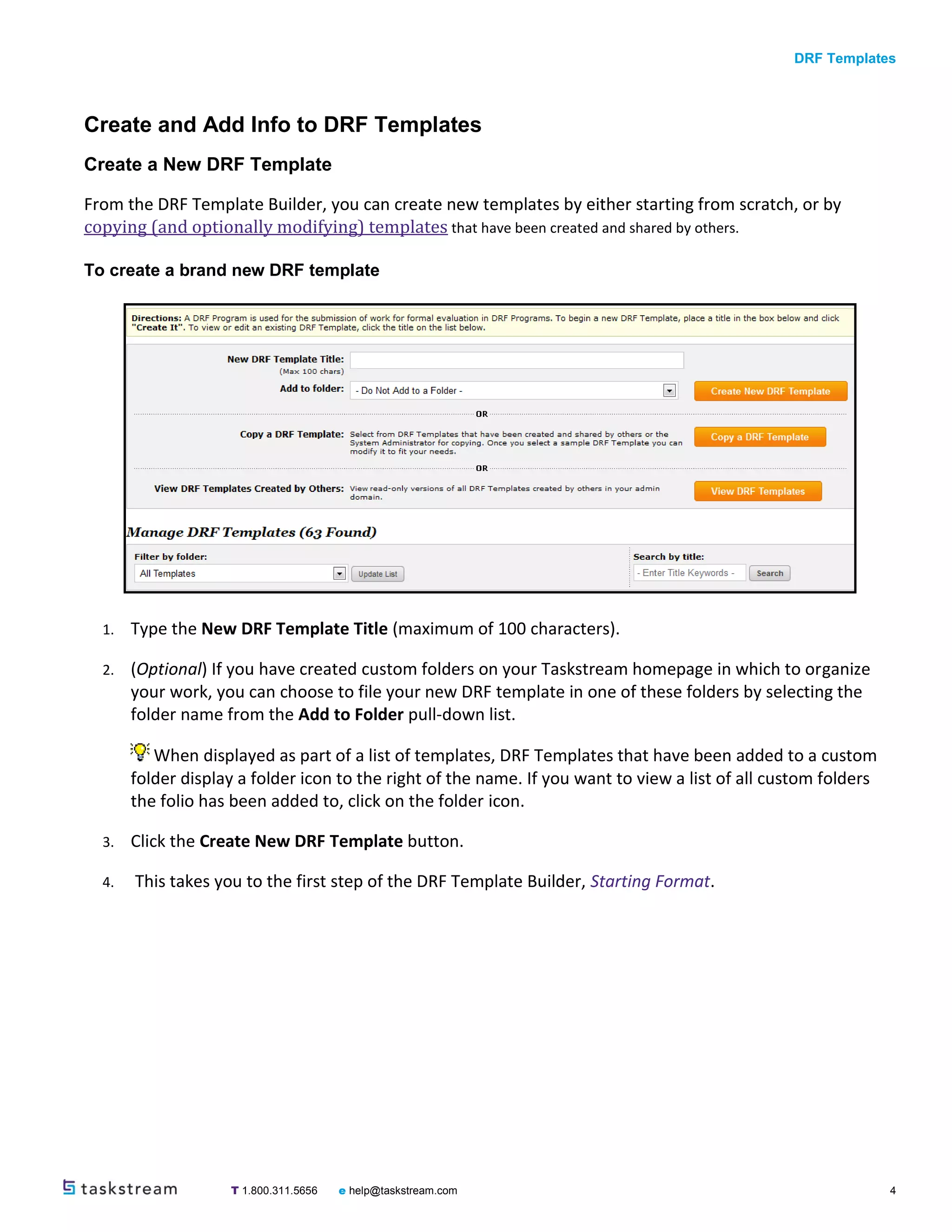 Creating a DRF template | PDF