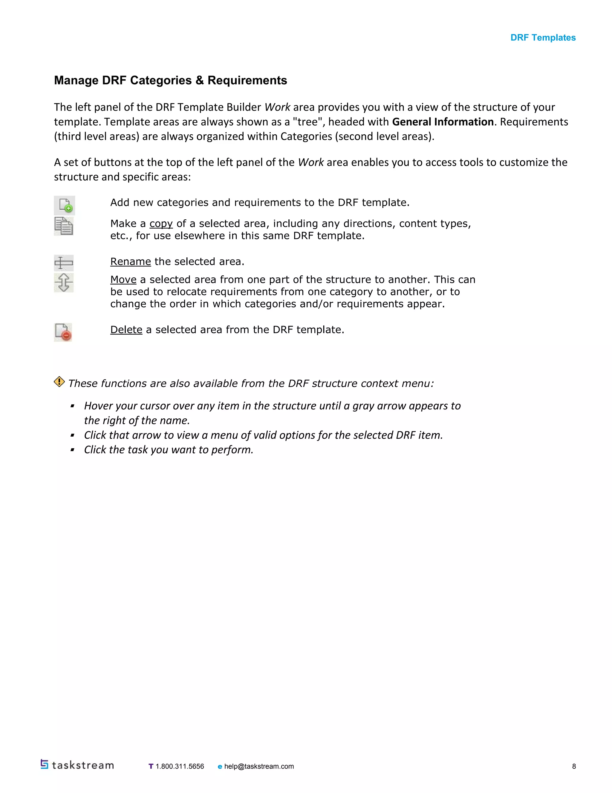 Creating a DRF template | PDF