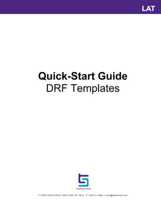 Creating a DRF template | PDF