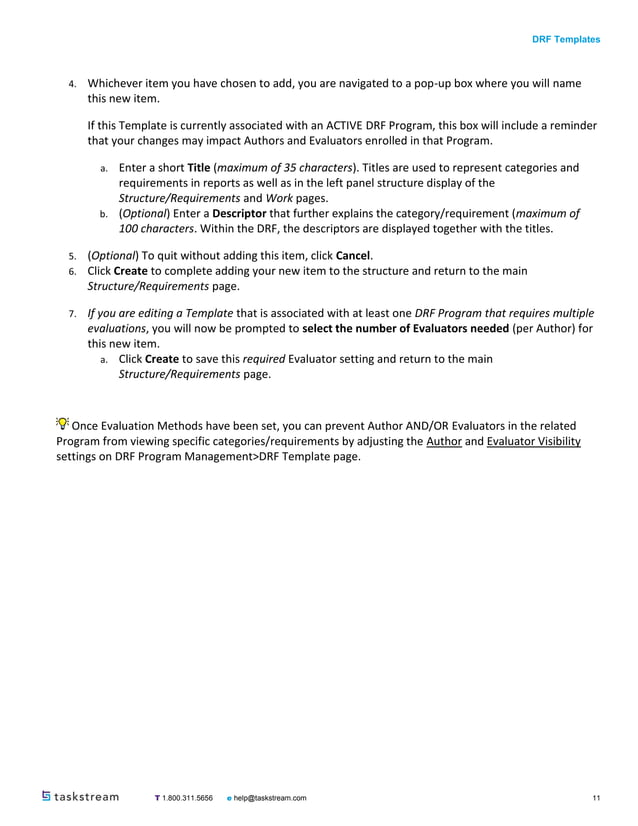 Creating a DRF template | PDF