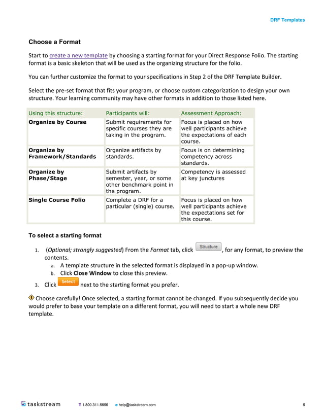 Creating a DRF template | PDF