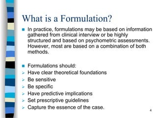Dr Funke's Formulation Workshop Implementing Theory into Practice | PDF