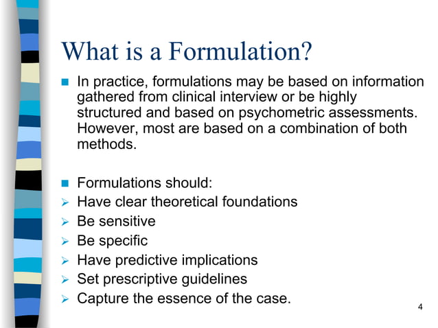 Dr Funke's Formulation Workshop Implementing Theory into Practice | PDF