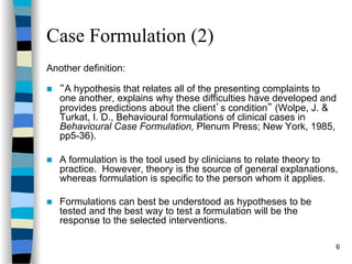 Dr Funke's Formulation Workshop Implementing Theory into Practice | PDF