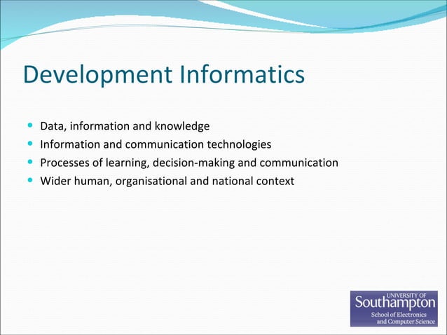 Dr gary wills on Development and Community Informatics | PPT