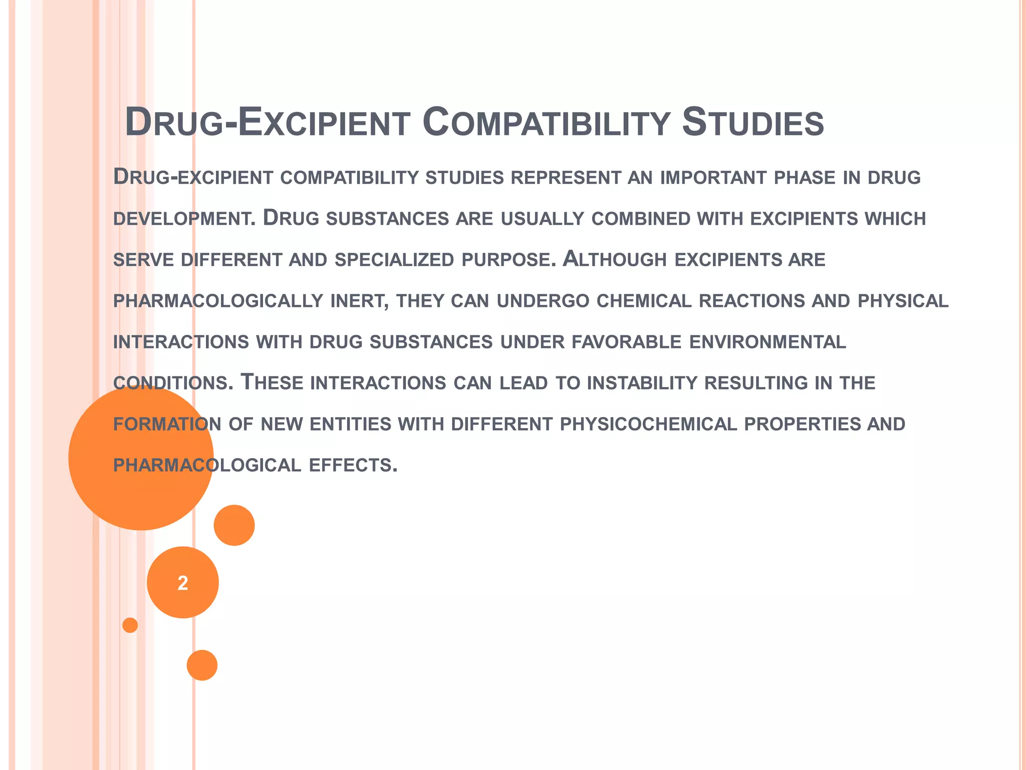 Drug excipients interaction : Types and techniques | PPTX