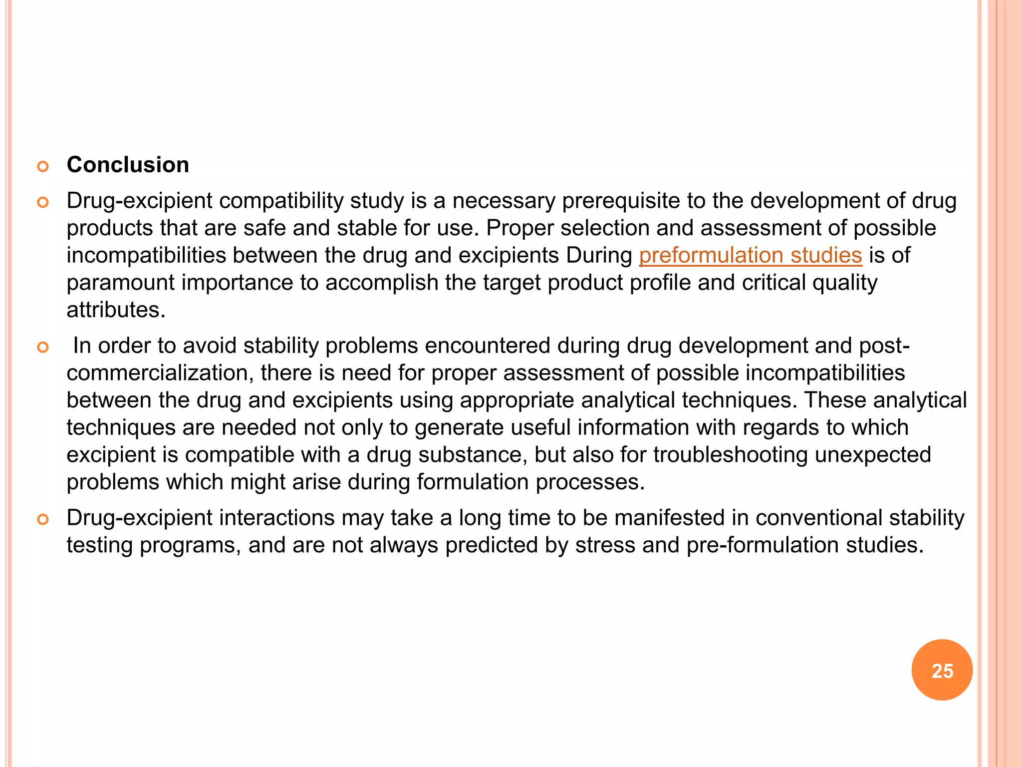 Drug excipients interaction : Types and techniques | PPTX
