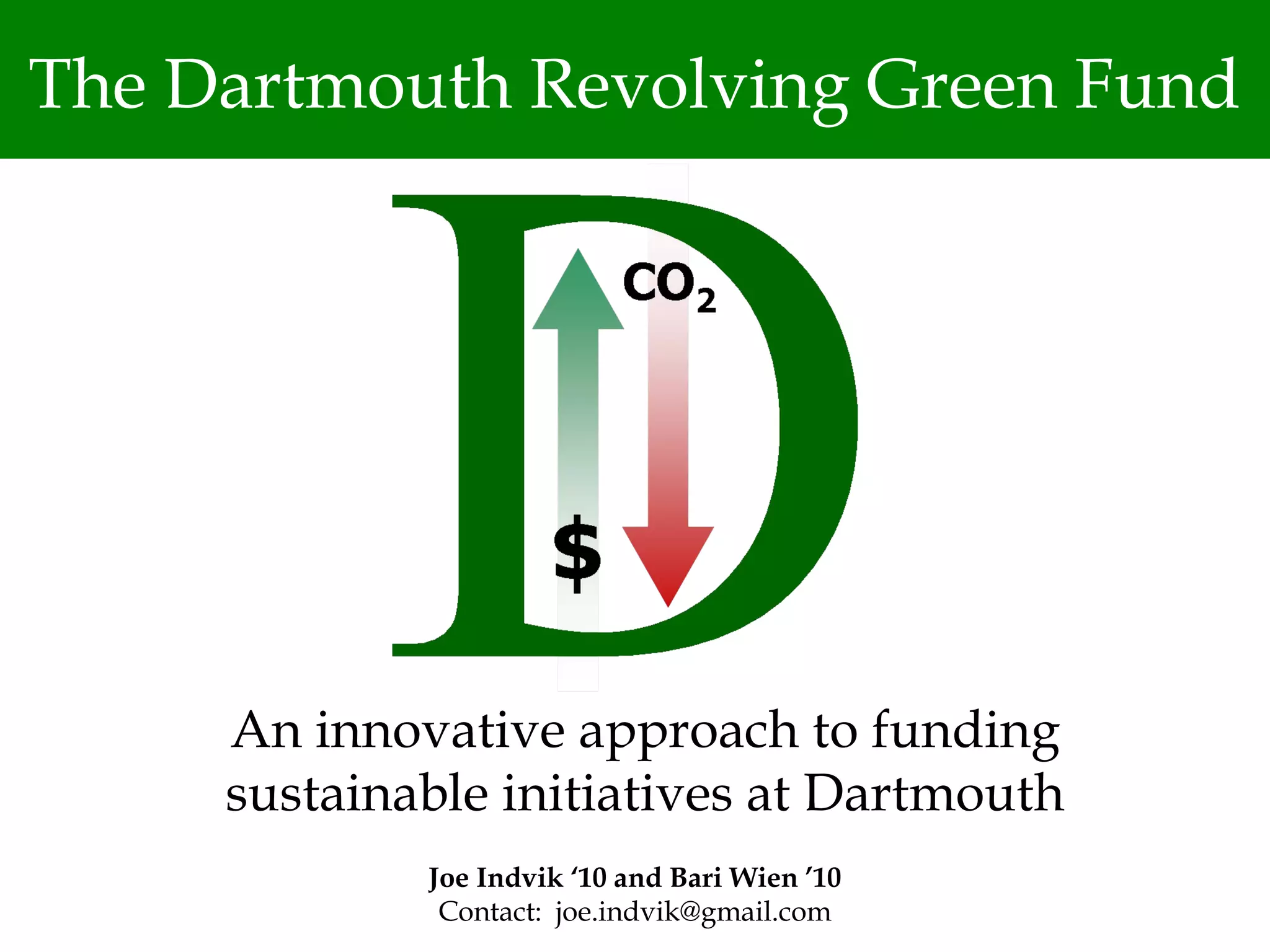The Dartmouth Green Revolving Fund | PPT