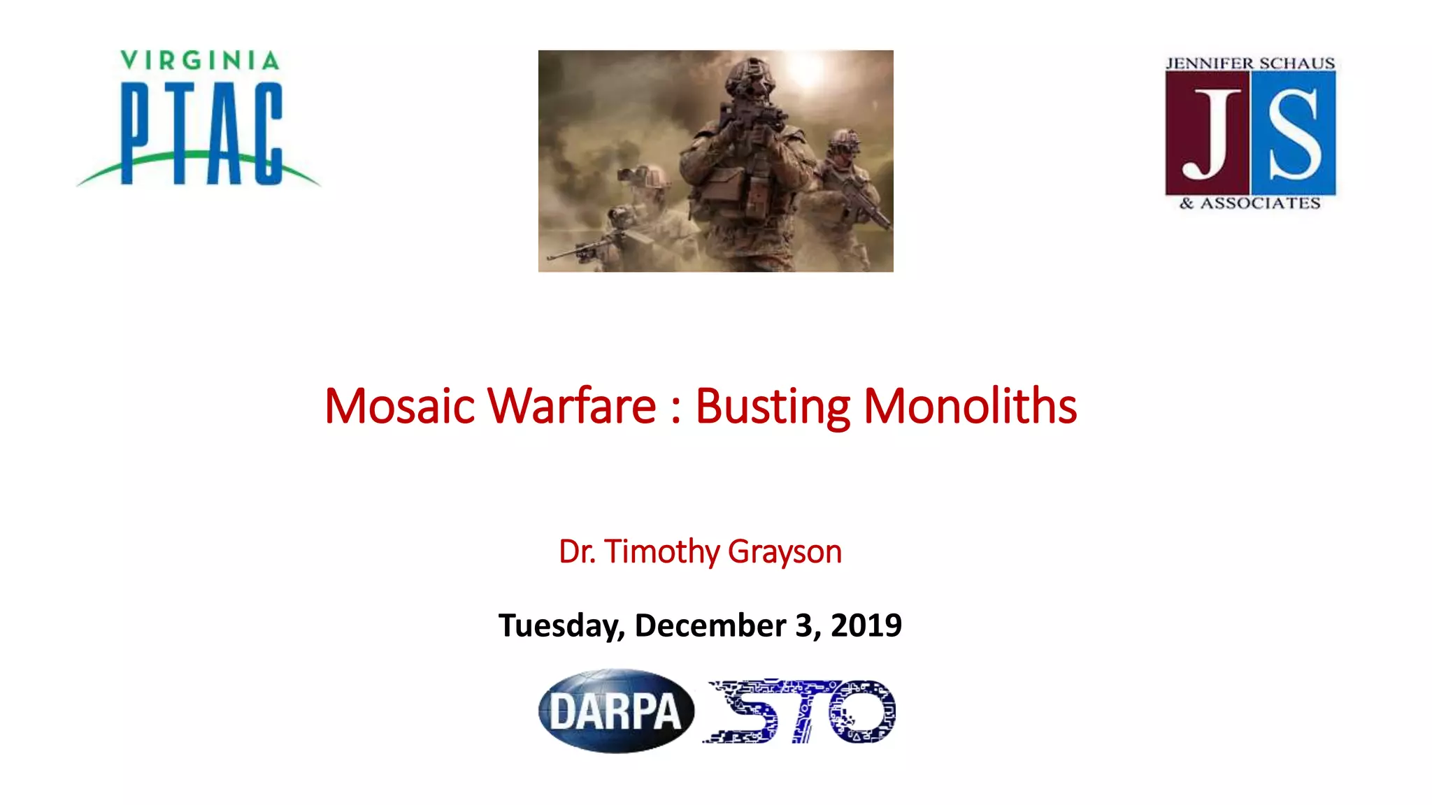 Mosaic Warfare: Busting Monoliths | PPTX