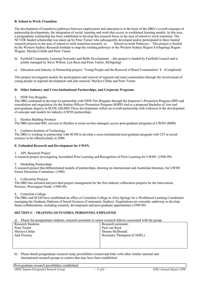 DRG Workplace Learning and Organisational Development DRG- archival ...