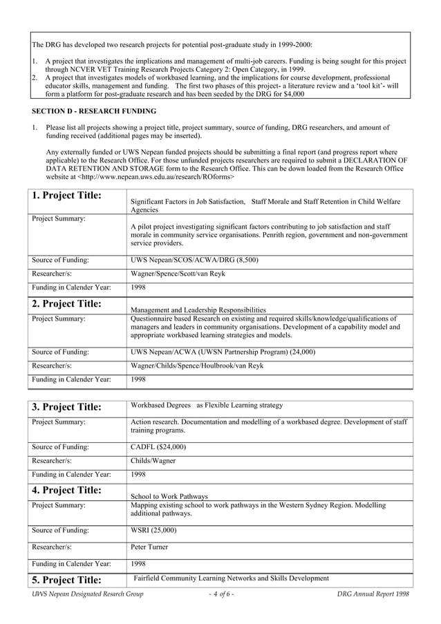 DRG Workplace Learning and Organisational Development DRG- archival ...