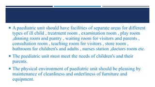 Hospitalisation of sick child | PPTX