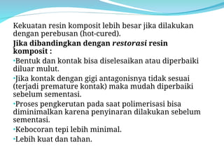 drg Yusrini - Restorasi Inlay, Onlay dan overlay (1).ppt