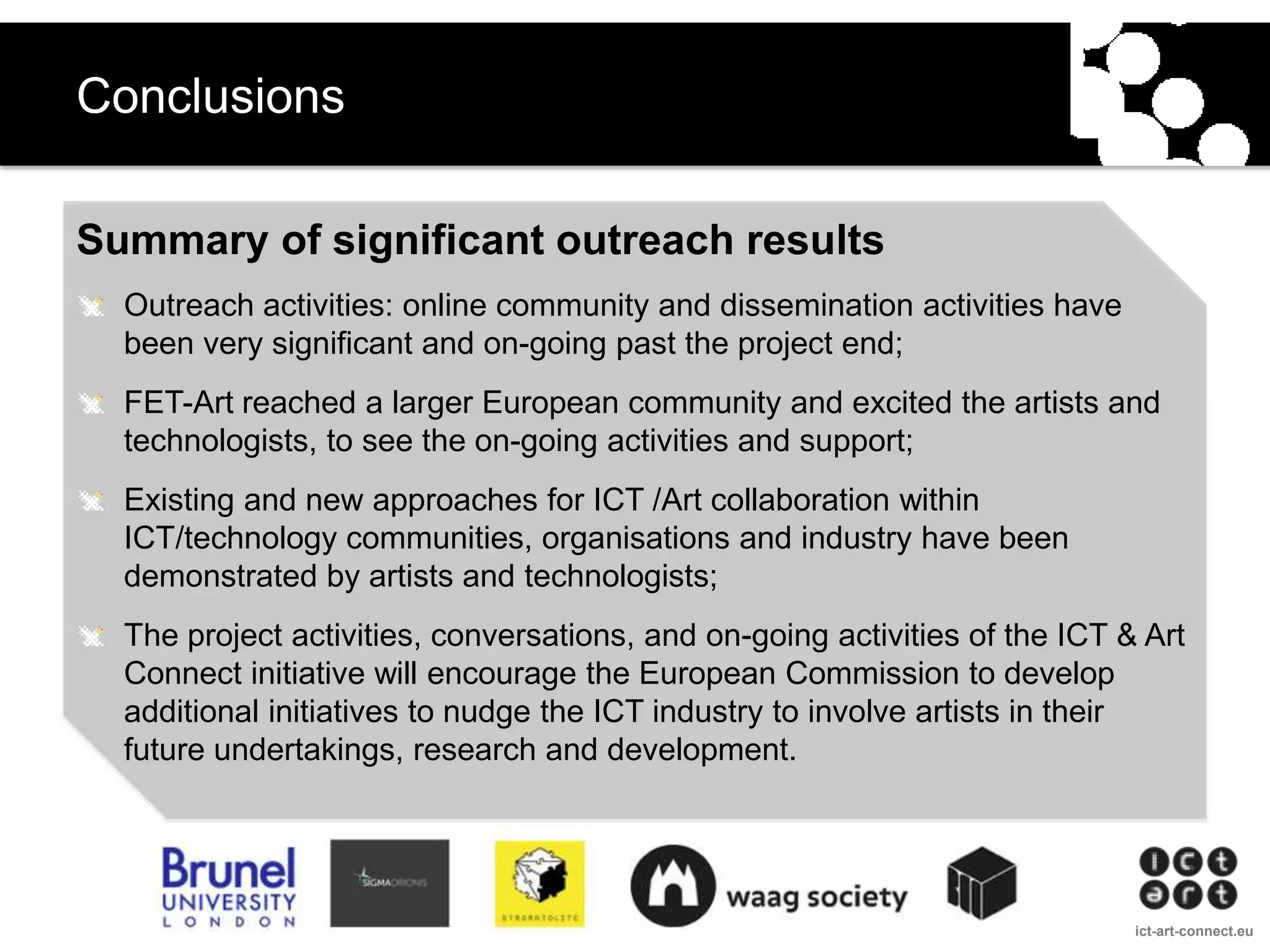 ICT & Art Connect: Connecting Communities DRHA 2014 | PPT