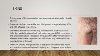 varicose veins management and diagnosis and treatment | PPTX