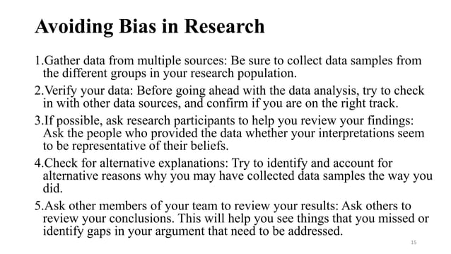 Bias in Research | PPTX