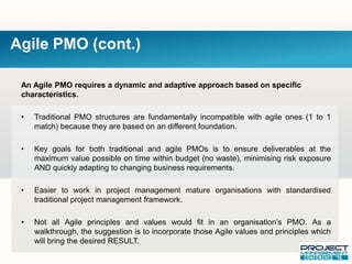 Taking a step forward: Agile PMO: Trends and Challenges | PDF