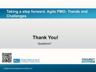 Taking a step forward: Agile PMO: Trends and Challenges | PDF