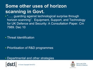 Dr Harry Woodroof: Introduction to Horizon Scanning | PPTX