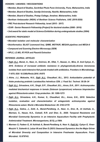 Dr Hemant Patil Curriculum Vitae Profile | PDF