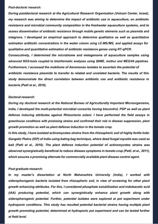 Dr Hemant Patil Curriculum Vitae Profile | PDF