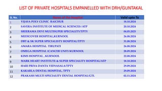 DRH GTL OPD DETAILS further n formalities | PPTX