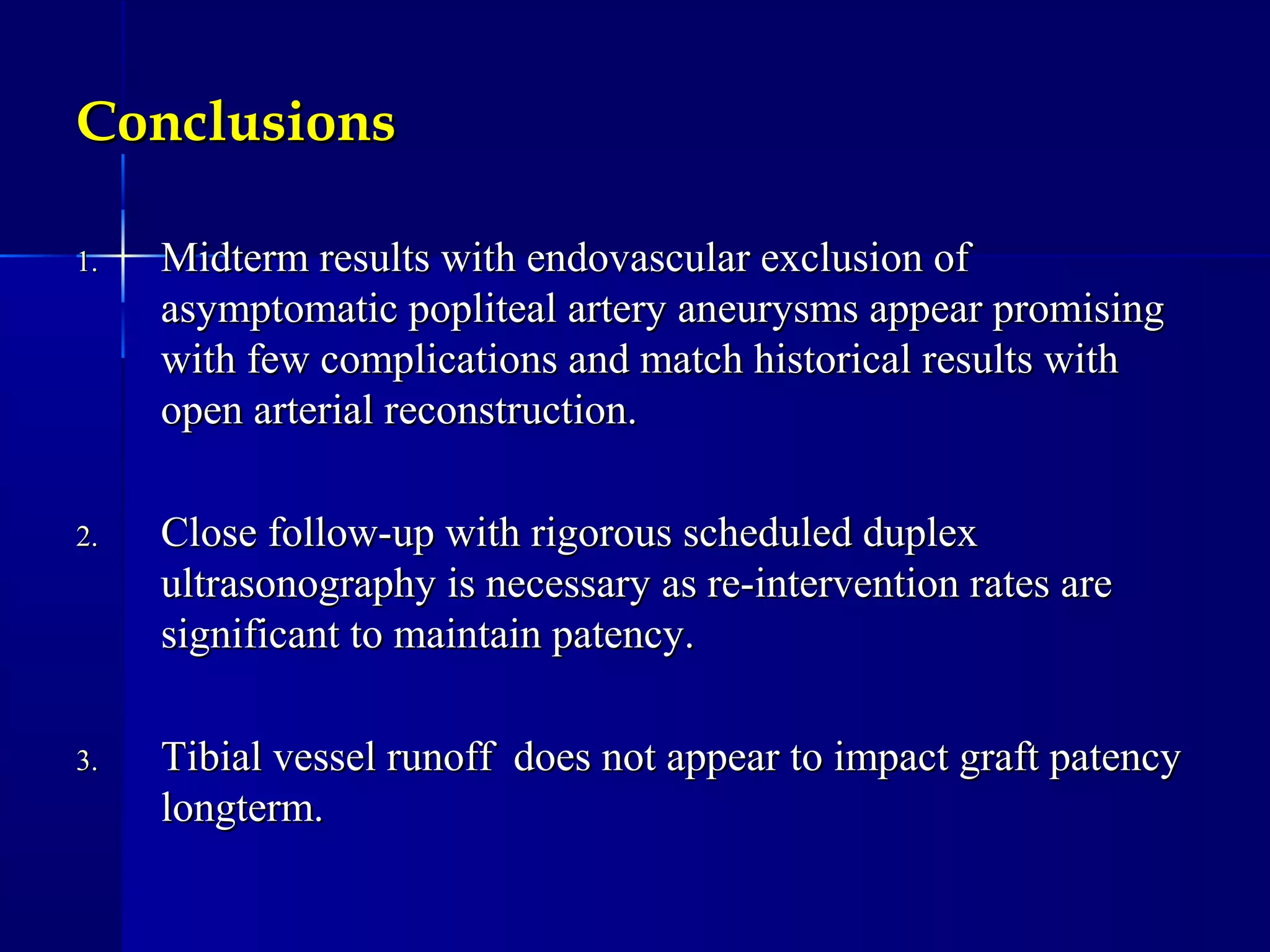 Dr Hiranya A. Rajasinghe - Popliteal Artery Aneurysms | PPT
