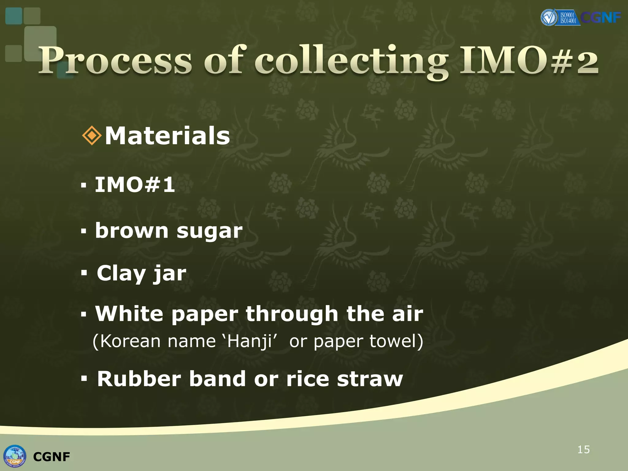 INDIGENOUS MICROORGANISM (IMO1-5) BY DR PARK | PDF