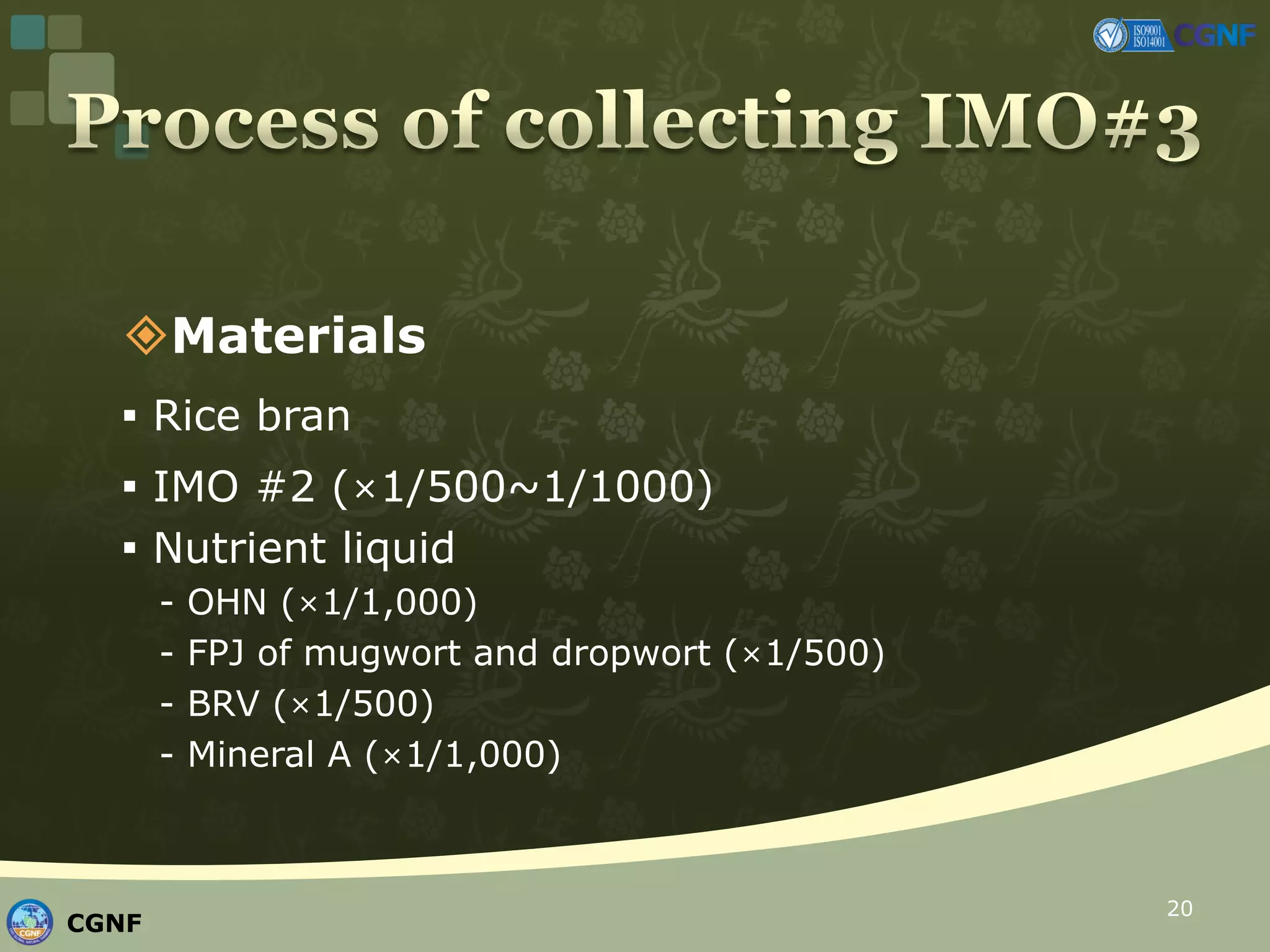 INDIGENOUS MICROORGANISM (IMO1-5) BY DR PARK | PDF