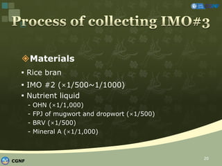 INDIGENOUS MICROORGANISM (IMO1-5) BY DR PARK | PDF