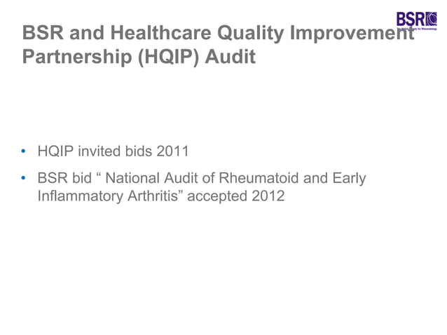 Dr Ian Rowe developing a national audit of rheumatoid and early ...