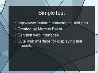 Test Driven Development with PHP | PPT