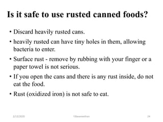 Dried and canned food storage | PPTX