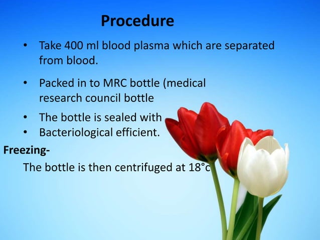 Dried human plasma, thrombin and fibrinogen | PPTX | Blood Disorders ...