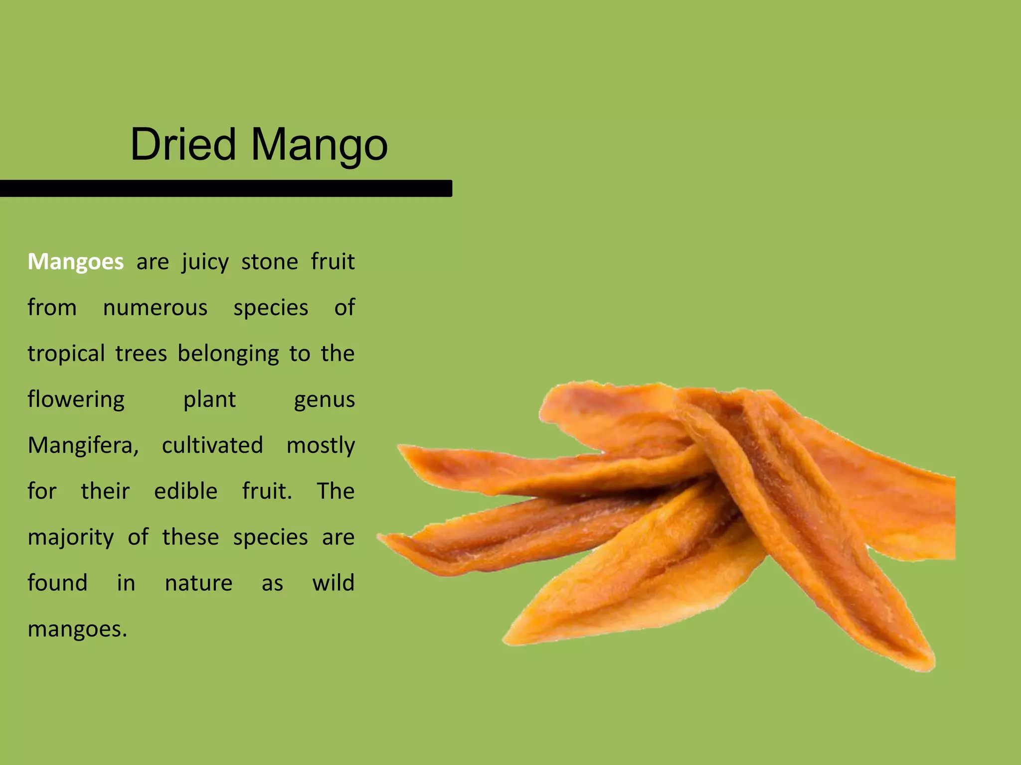 Dried mango nutrition facts | PDF